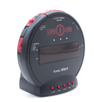 Sonic Bomb Alarm Clock with Shaker - AmplifiedTelephones.co.uk